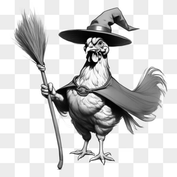 Download Whimsical Witch Chicken Sketches Online - Creative Fabrica