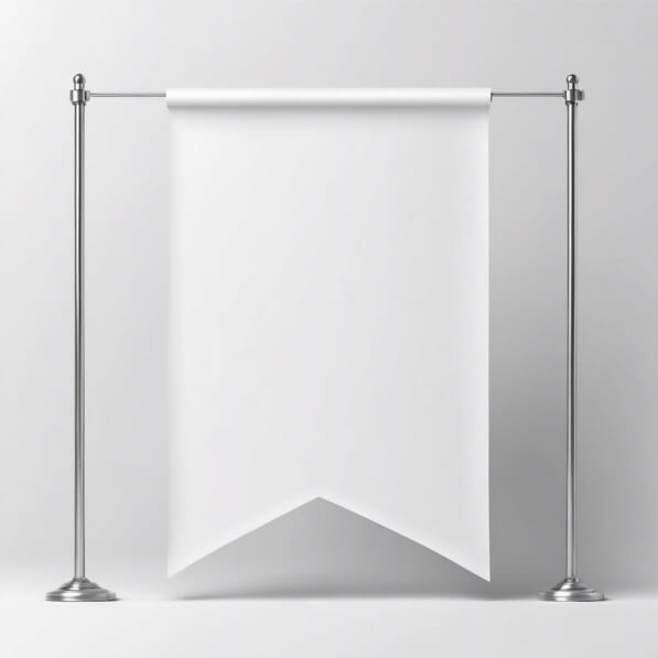 Download Blank White Banner on Silver Poles Mockups Online - Creative ...