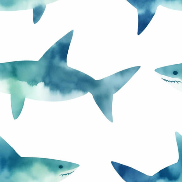 Download Watercolor Sharks Pattern Patterns Online - Creative Fabrica
