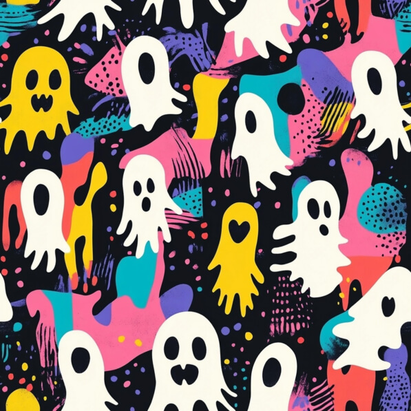 Download Colorful Ghost Pattern Patterns Online - Creative Fabrica