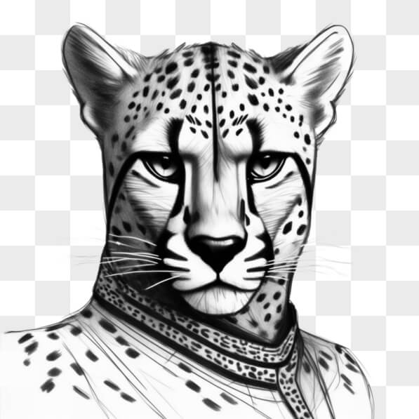 Download Stylized Cheetah Illustration with Human-Like Features ...