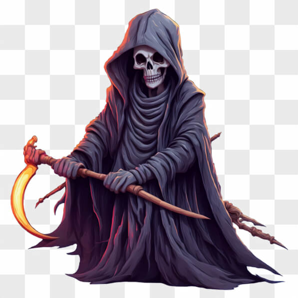 Download Stylized Grim Reaper with Scythe Cartoons Online - Creative ...