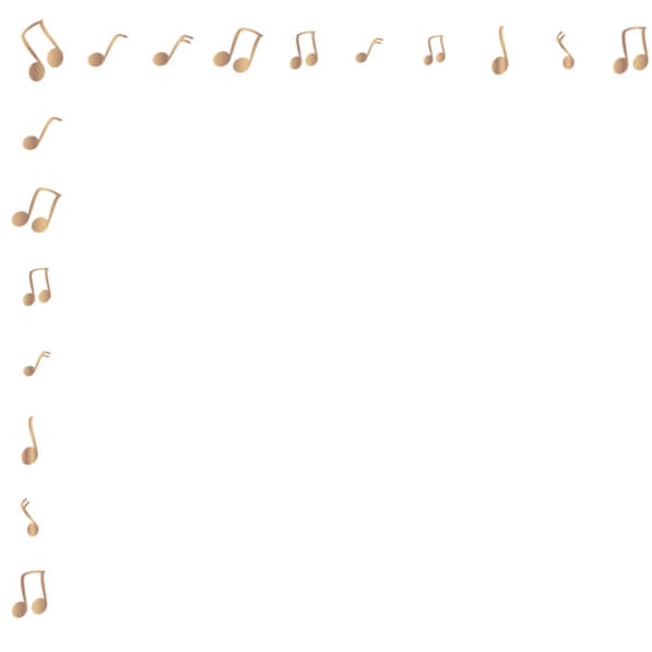 Download Decorative Musical Notes on White Background Borders & Corners ...