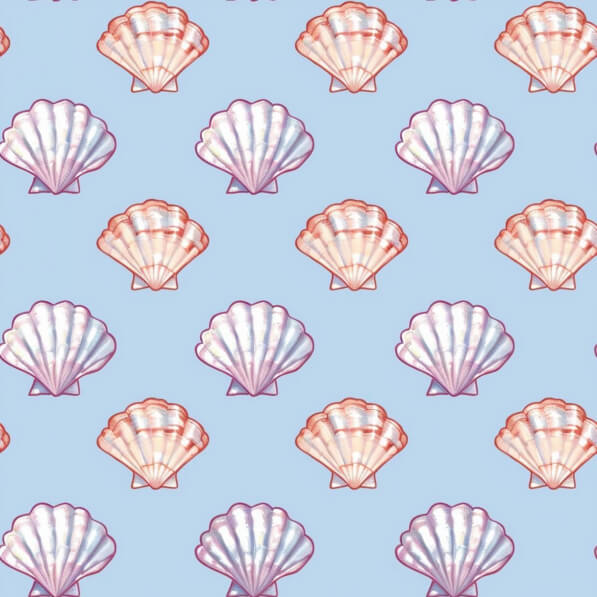 Download Colorful Seashell Pattern on Blue Background Patterns Online ...