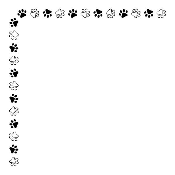 Download Paw Print Border Design Borders & Corners Online - Creative ...