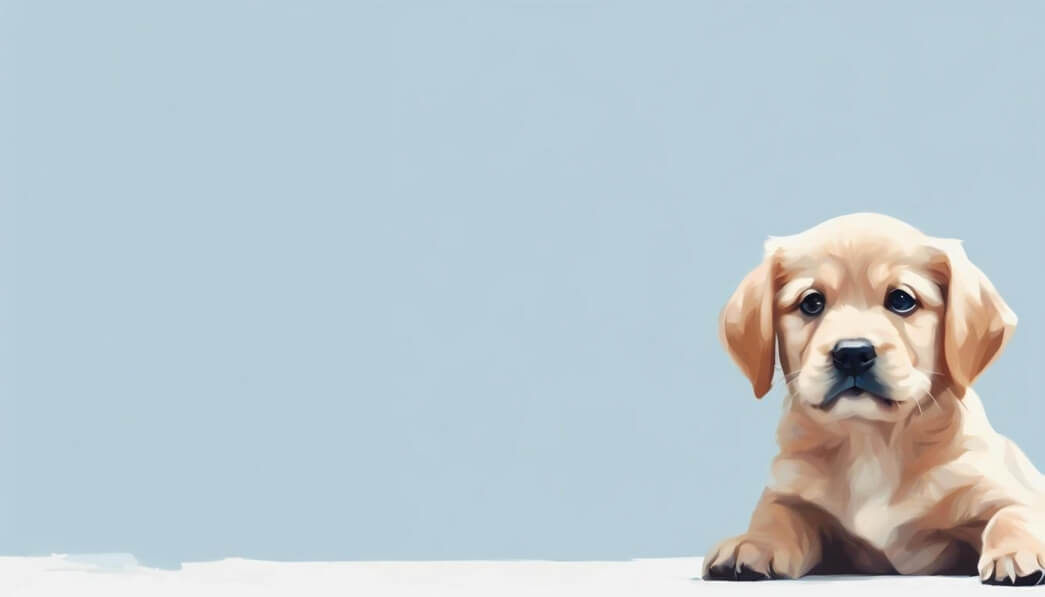 Download Golden Retriever Puppy on Blue Background Backgrounds Online ...