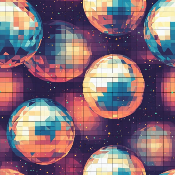 Download Colorful Disco Balls Pattern Patterns Online - Creative Fabrica