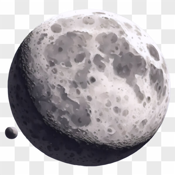 Download Illustration of a Moon with Craters Cartoons Online - Creative ...