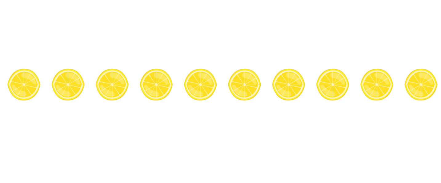 Download Line of Lemon Slices Borders & Corners Online - Creative Fabrica