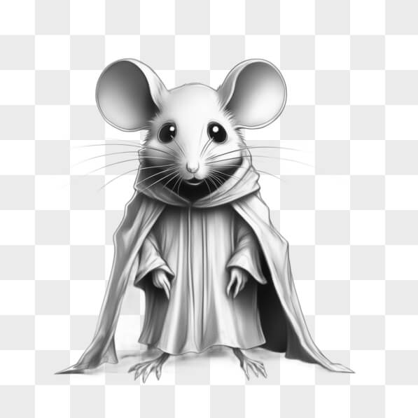 Download Cartoon Mouse in Cloak Sketches Online - Creative Fabrica