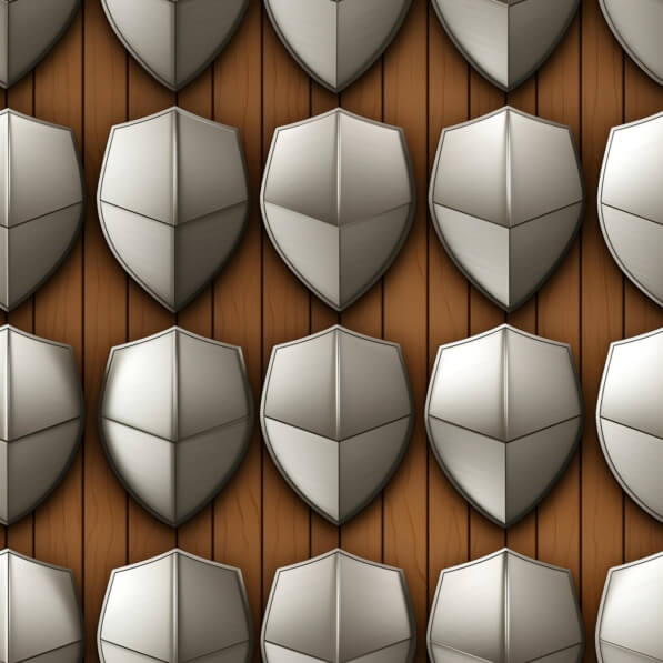 Download Pattern of Silver Shields on Wooden Background Patterns Online ...