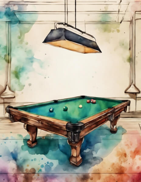 Download Watercolor Illustration of a Billiard Table Backgrounds Online ...
