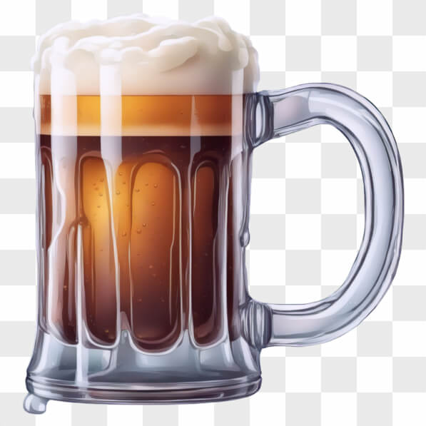 Download Frothy Mug of Dark Beer Cartoons Online - Creative Fabrica