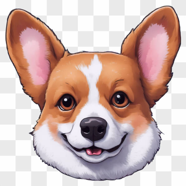 Download Cheerful Corgi Head Illustration Cartoons Online - Creative ...