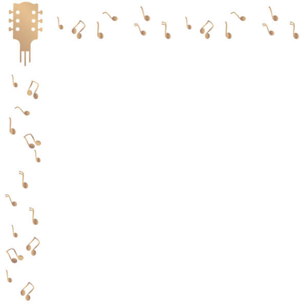 Download Musical Design with Guitar and Notes Borders & Corners Online ...