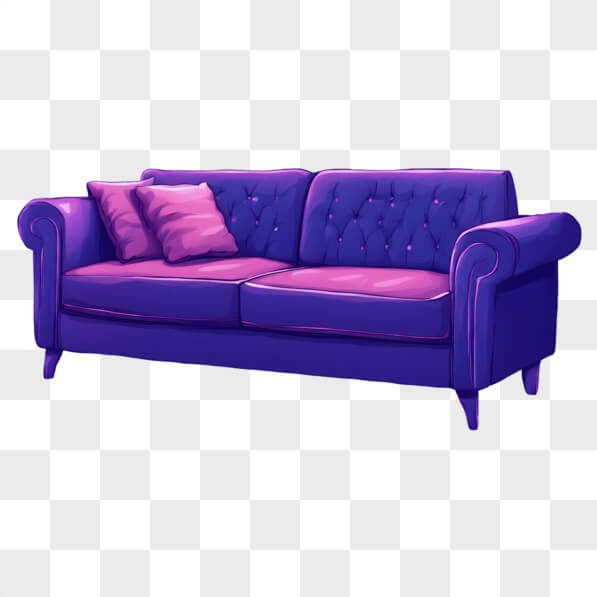 Download Stylish Purple Couch Cartoons Online - Creative Fabrica