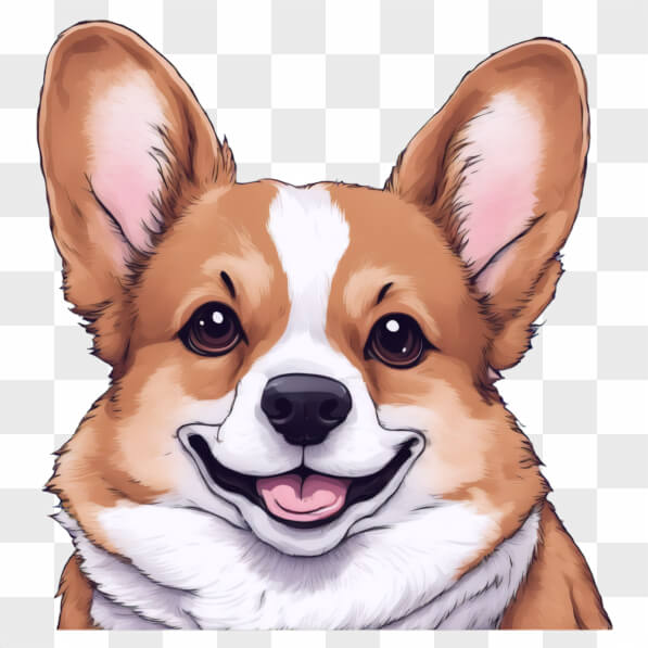 Download Happy Corgi Smiling Cartoons Online - Creative Fabrica