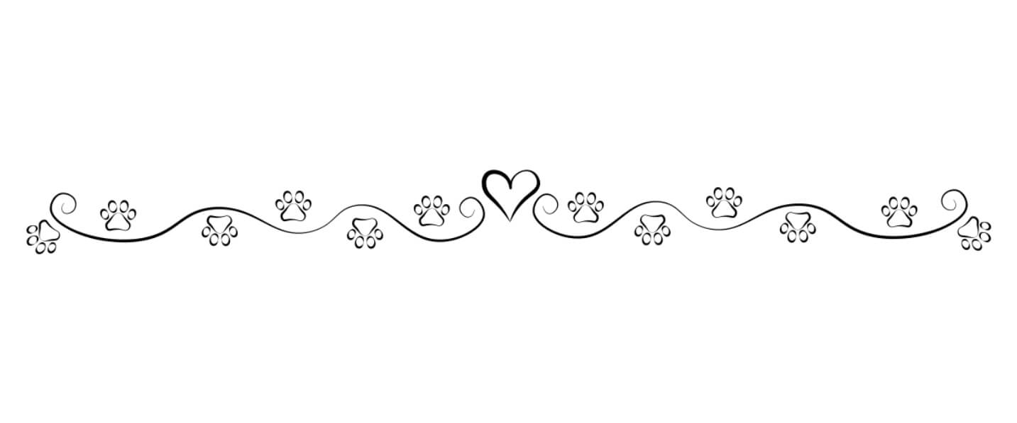 Download Decorative Paw Print Border with Heart Borders & Corners ...