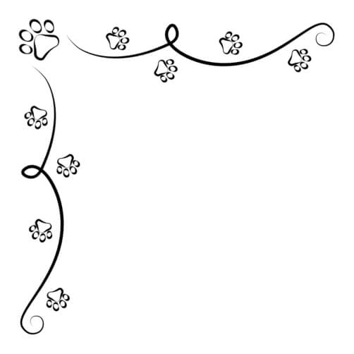 Download Decorative Paw Print Border Borders & Corners Online ...