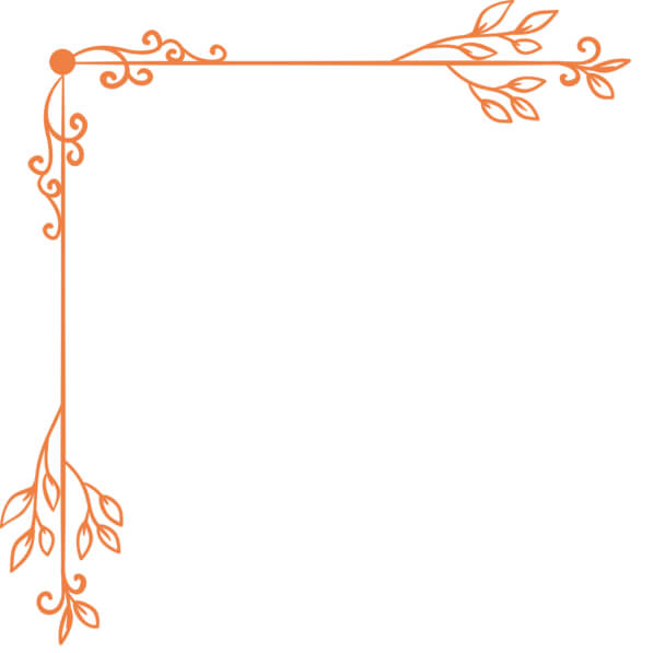 Baixe Moldura de Canto Decorativa Elegante em Laranja Borders & Cantos - Creative Fabrica