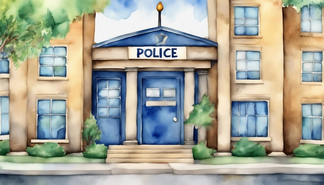 Download Watercolor Police Station Backgrounds Online - Creative Fabrica