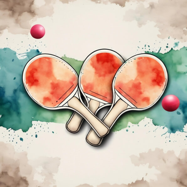 Descarga Paletas de tenis de mesa ilustradas y bola de ping pong Fondos ...