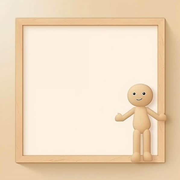 Download Cartoonish Figure with Empty Frame Backgrounds Online ...
