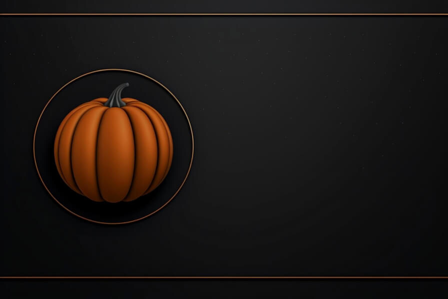 Download Stylized Pumpkin on Black Background Backgrounds Online ...