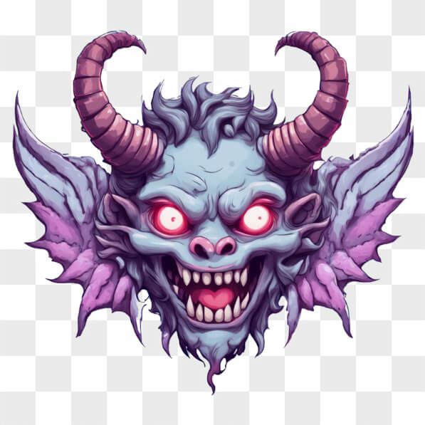 Descarga Demonio estilizado con cuernos y alas Cartoons En Línea ...