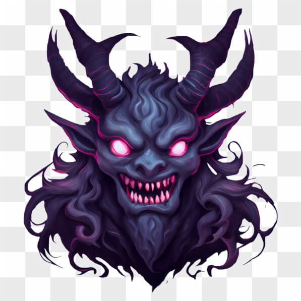 Download Mythical Creature with Horns and Glowing Eyes Cartoons Online ...