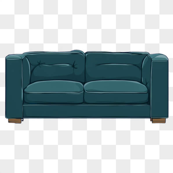 Download Modern Green Couch Cartoons Online - Creative Fabrica