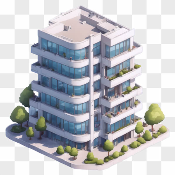 Download Modern Multi-Story Building with Glass Facade Cartoons Online ...