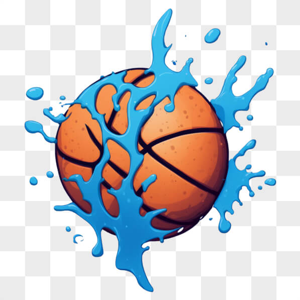 Download Stylized Basketball Splashing in Water Cartoons Online ...