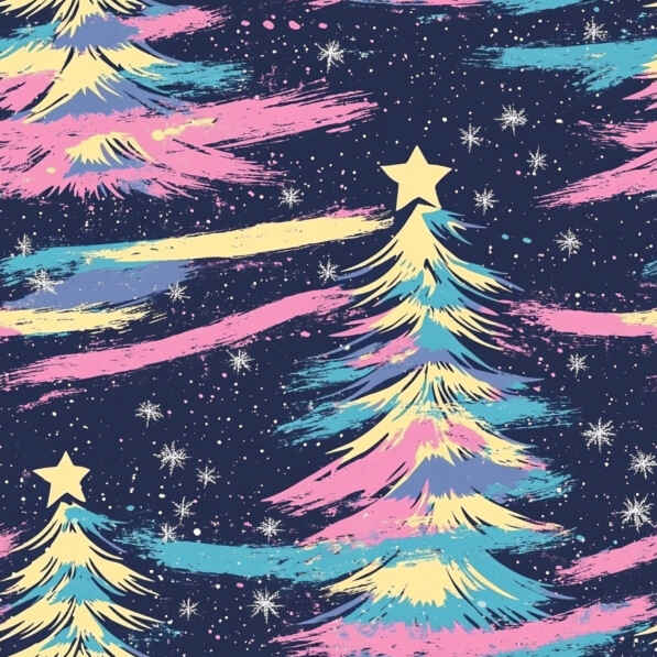 Download Colorful Holiday Pattern with Christmas Trees Patterns Online ...