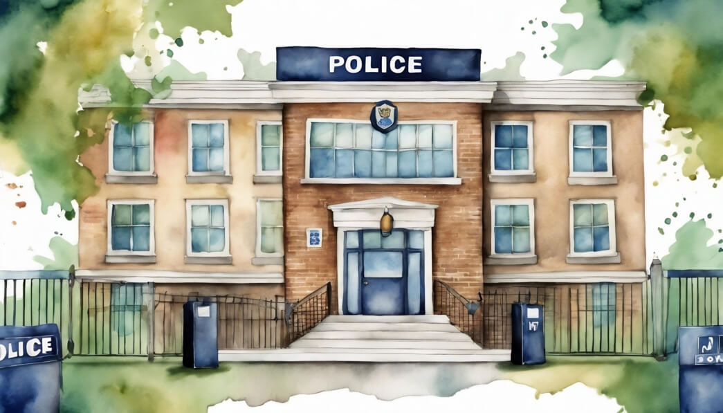 Download Watercolor Police Station Backgrounds Online - Creative Fabrica