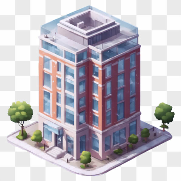 Download Modern Multi-Story Building with Glass Facade Cartoons Online ...