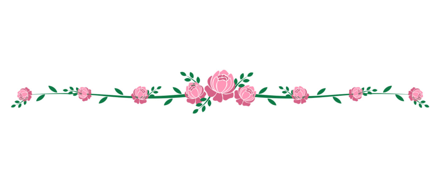 Florales Randdesign mit rosa Rosen Borders & Ecken online herunterladen ...