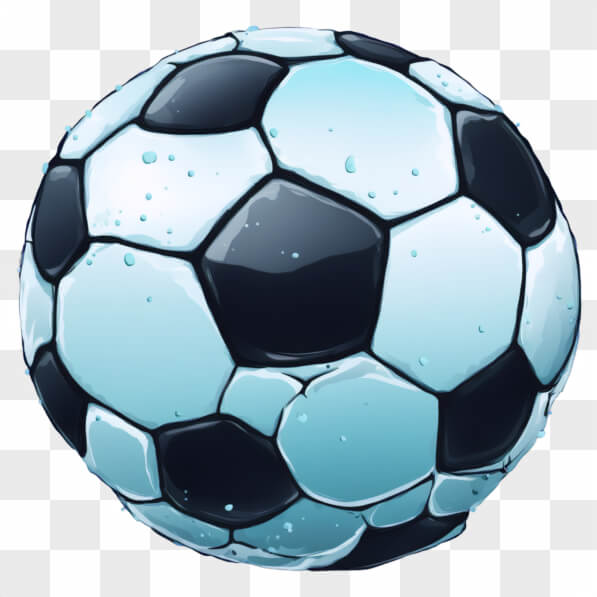 Download Glossy Water-Dropped Soccer Ball Cartoons Online - Creative ...