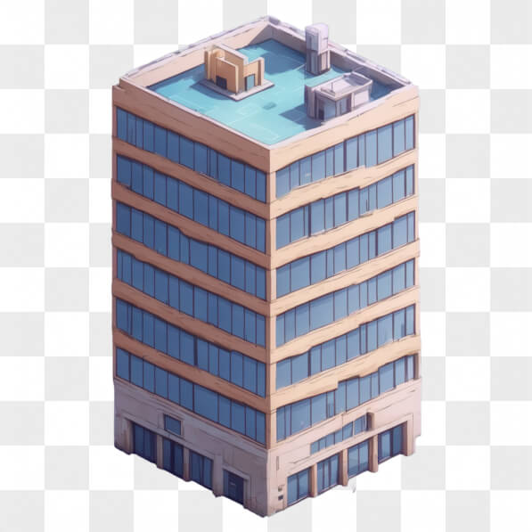 Download Modern Office Building with Glass Facade Cartoons Online ...