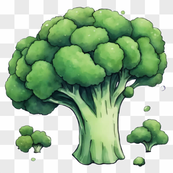 Download Cartoon Broccoli Trees Cartoons Online - Creative Fabrica