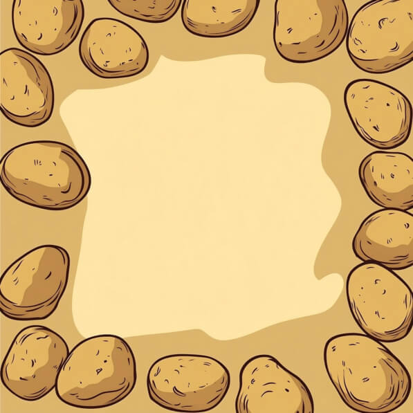 Download Cartoon Potato Border Backgrounds Online - Creative Fabrica