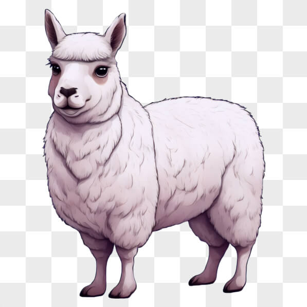 Download Fluffy Cartoon Llama Cartoons Online - Creative Fabrica