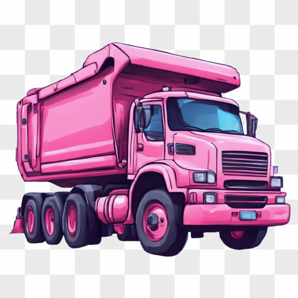 Download Pink Dump Truck Cartoons Online - Creative Fabrica