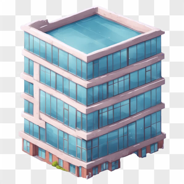Download Modern Office Building with Glass Facade Cartoons Online ...