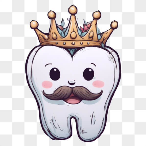 Download Cartoon Tooth Character with Crown Cartoons Online - Creative ...