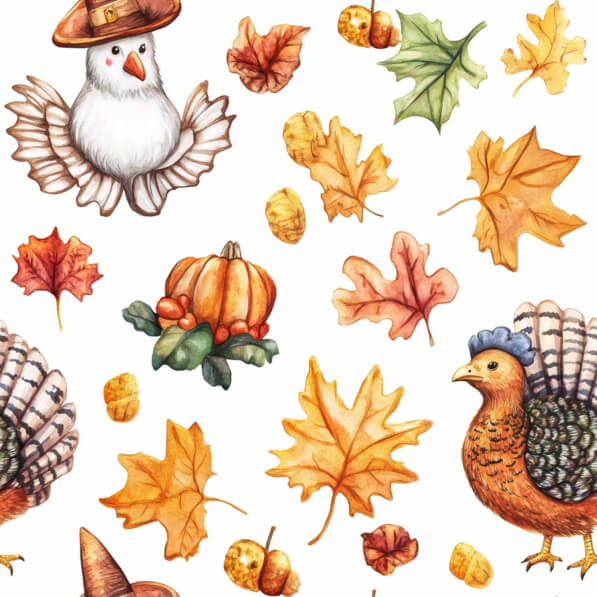 Download Autumn-themed Thanksgiving Pattern Patterns Online - Creative ...