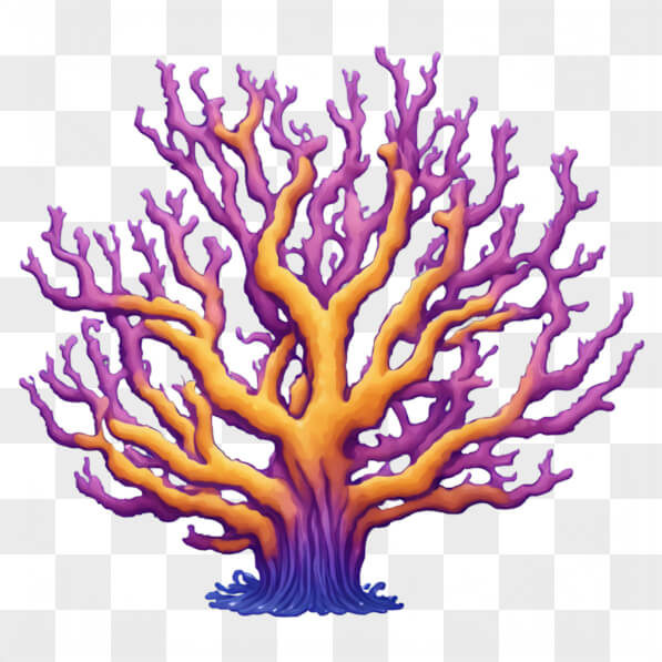 Download Stylized Coral Tree in Vibrant Colors Cartoons Online ...
