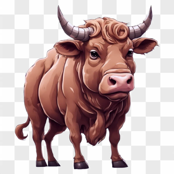 Download Cartoon Bull Standing Proudly Cartoons Online - Creative Fabrica
