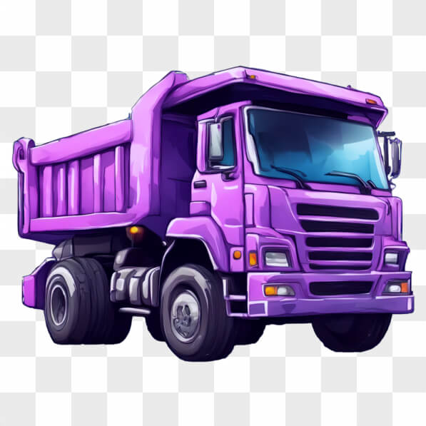 Download Purple Dump Truck in Upright Position Cartoons Online ...