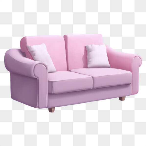 Download Modern Two-Seater Couch in Pink and Lavender Cartoons Online ...